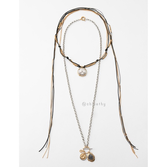Zara | Jewelry | Zara Pack Of Chain And Cord Coin Necklaces | Poshmark